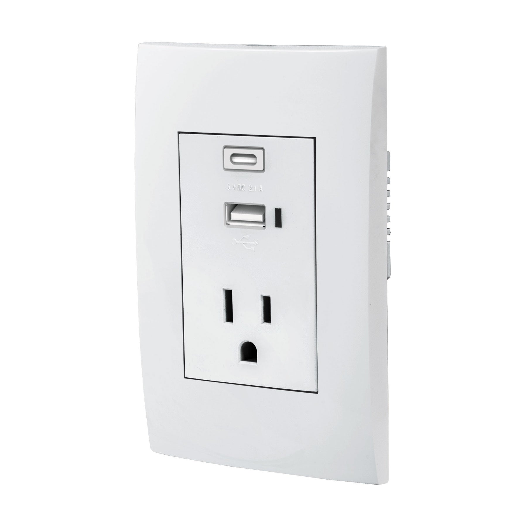 Contacto 2p T Con 1 Puerto Usb Tipo C Y 1 Puerto Usb Tipo A Con