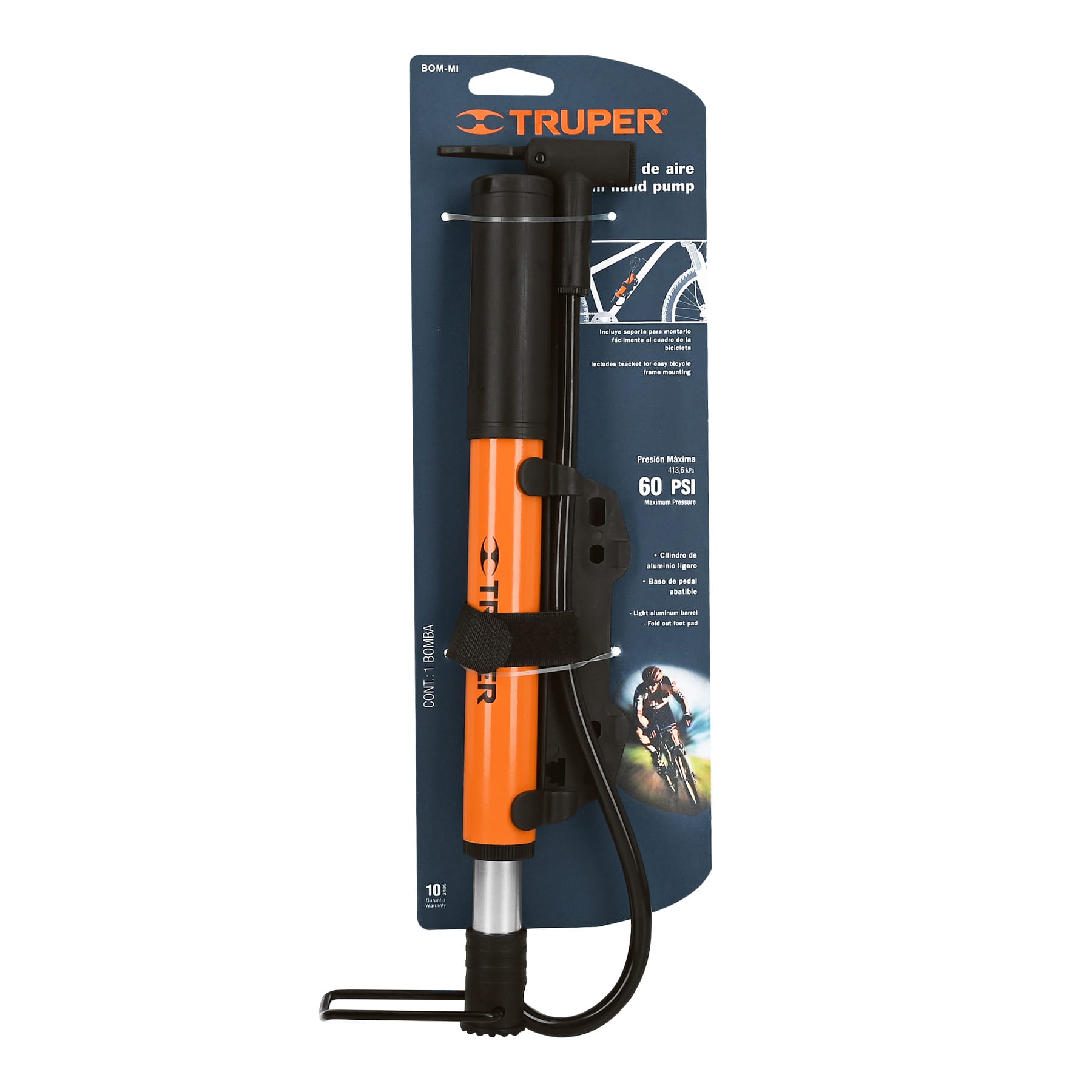 Bomba para Inflar Manual para Bicicleta Truper