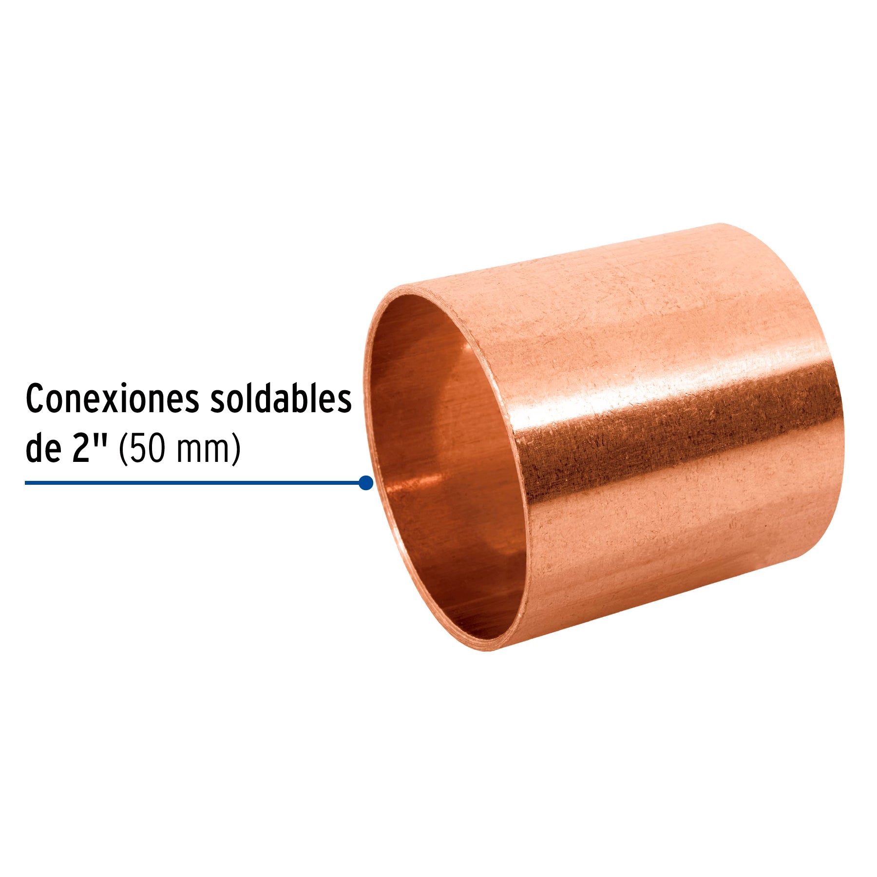 Cople Cobre sin Ranura 2" (50 mm) Foset