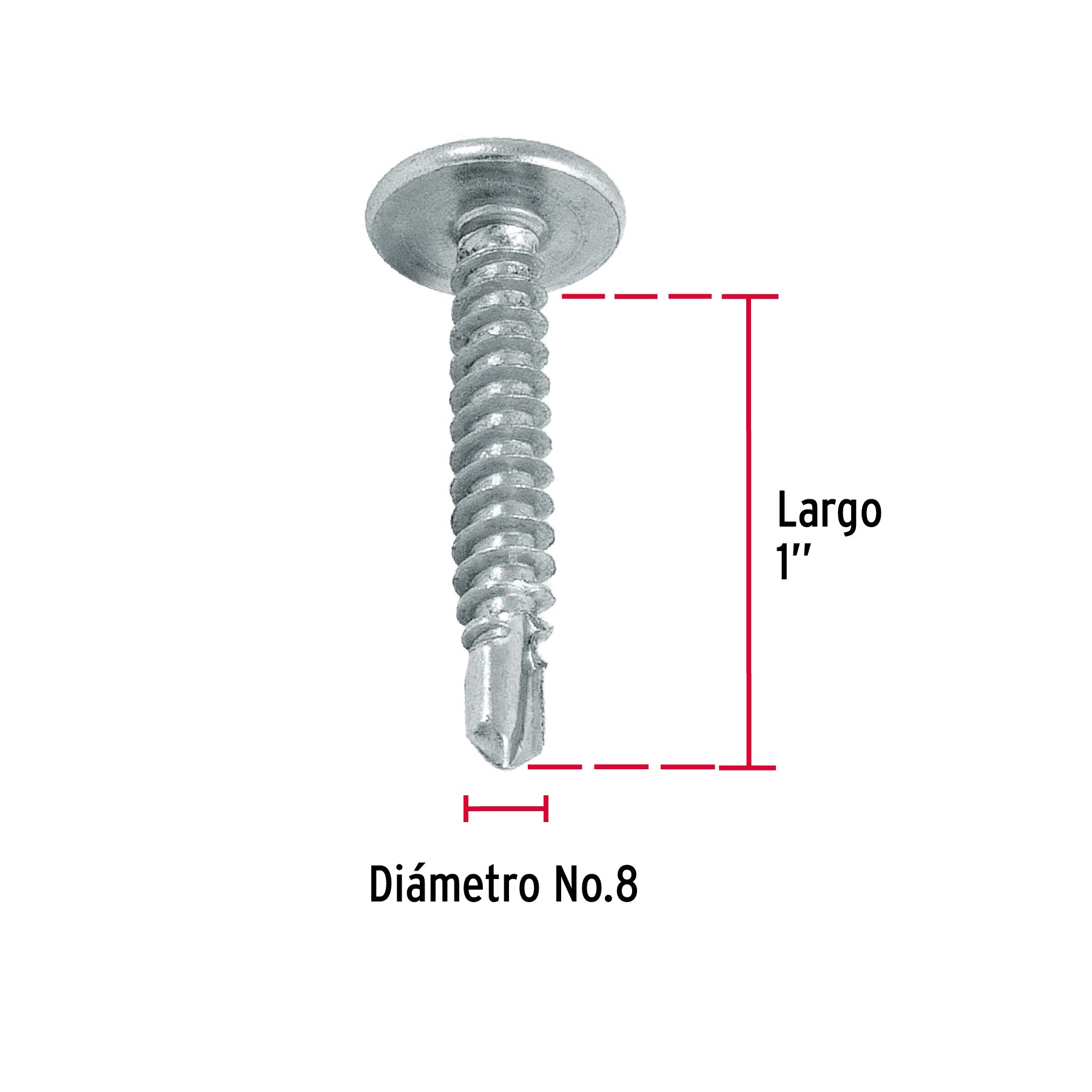 Pija Punta De Broca No 8 X 1 25 Mm Fiero Por Pieza