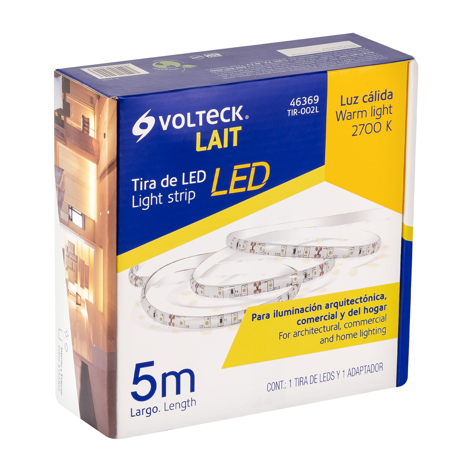 Tira LED de 5 mts Volteck Luz Calida