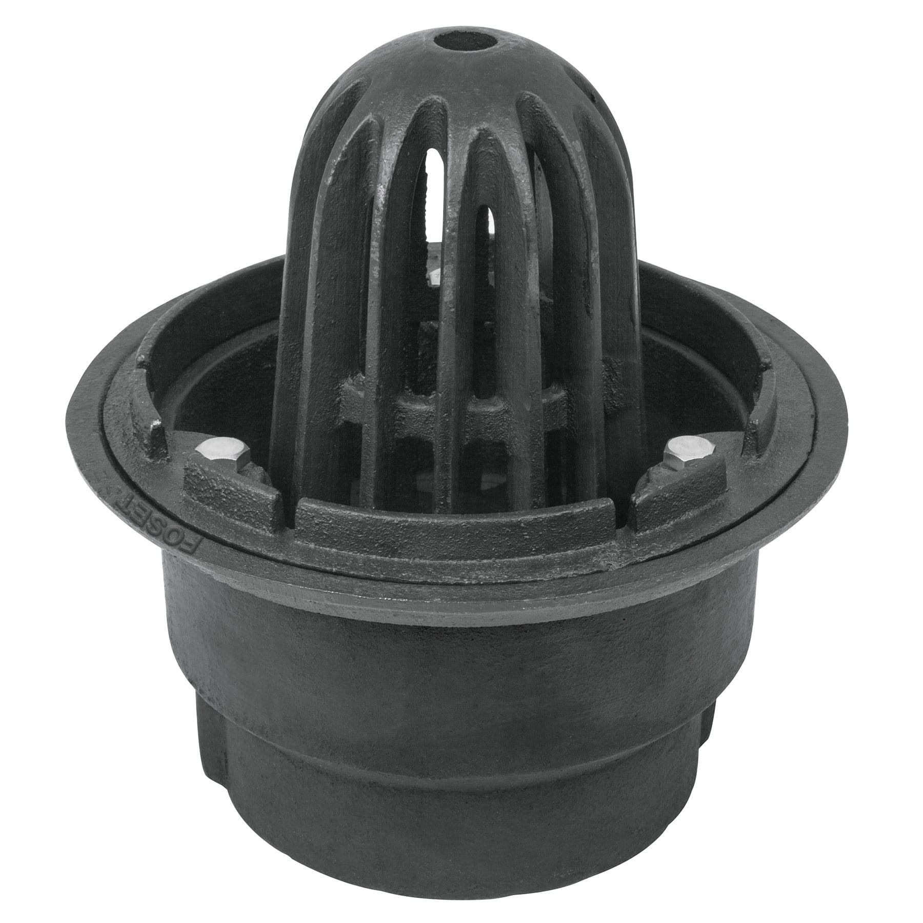 Coladera de Hierro con Cupula y Salida de 4" para Azotea Foset