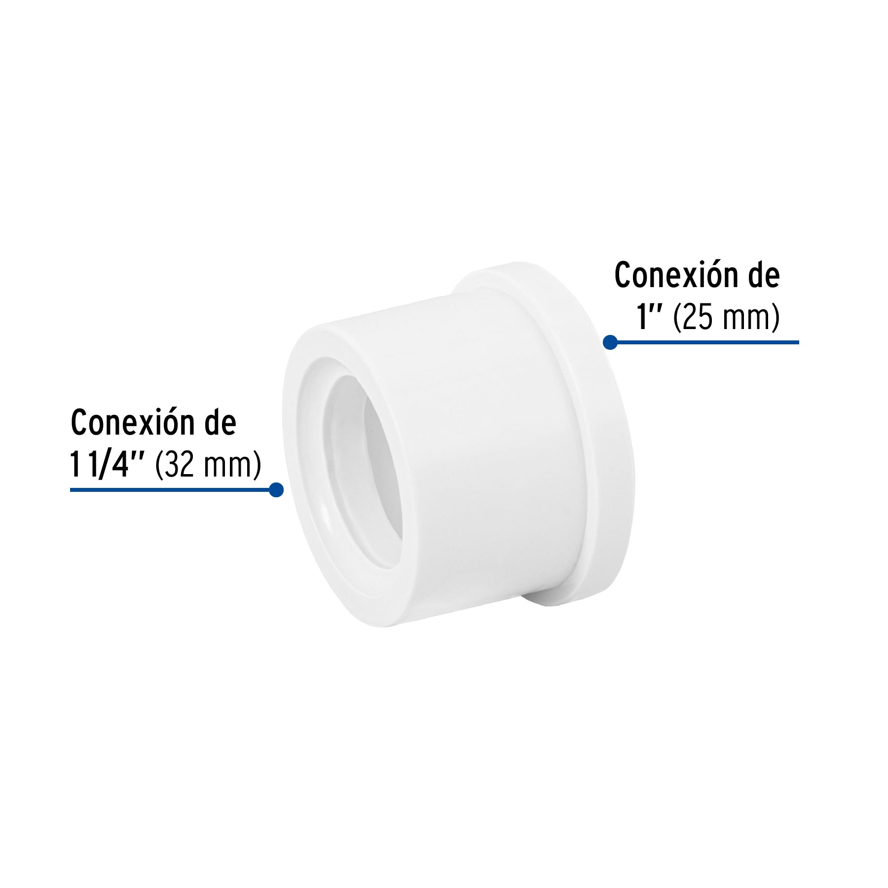 Reduccion Bushing PVC Hidraulico 1"1/4 x 1"