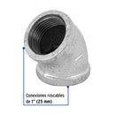 Codo Galvanizado 45° x 1" (25 mm) Galvaflow