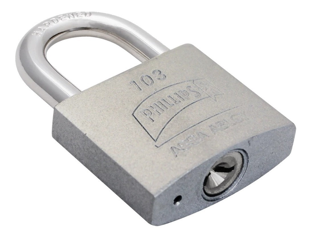 Candado de Hierro Phillips 103 Gancho Corto 45 mm
